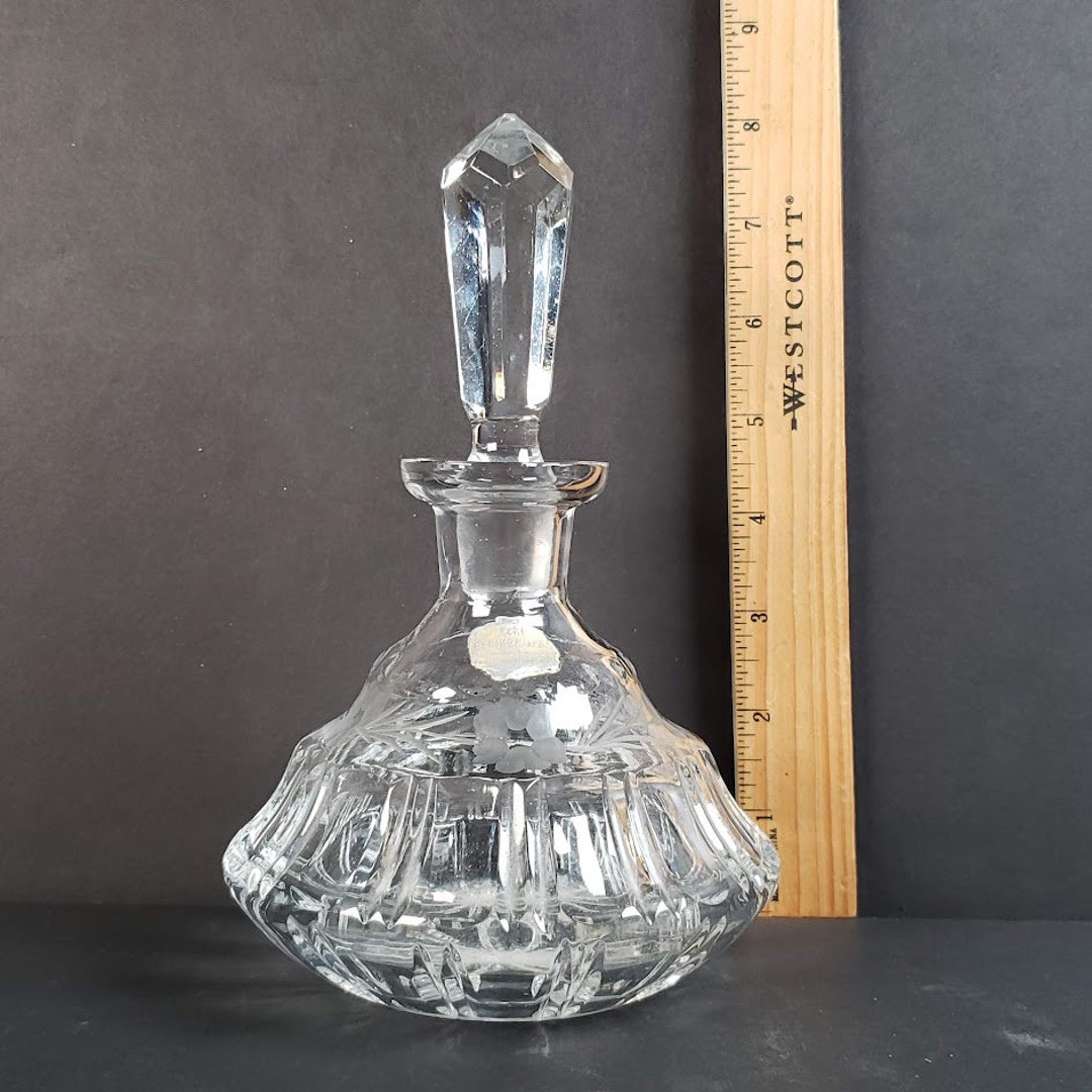 Lead Crystal Perfume Bottle and Stopper Echt Bleikristal Hand Blown ...