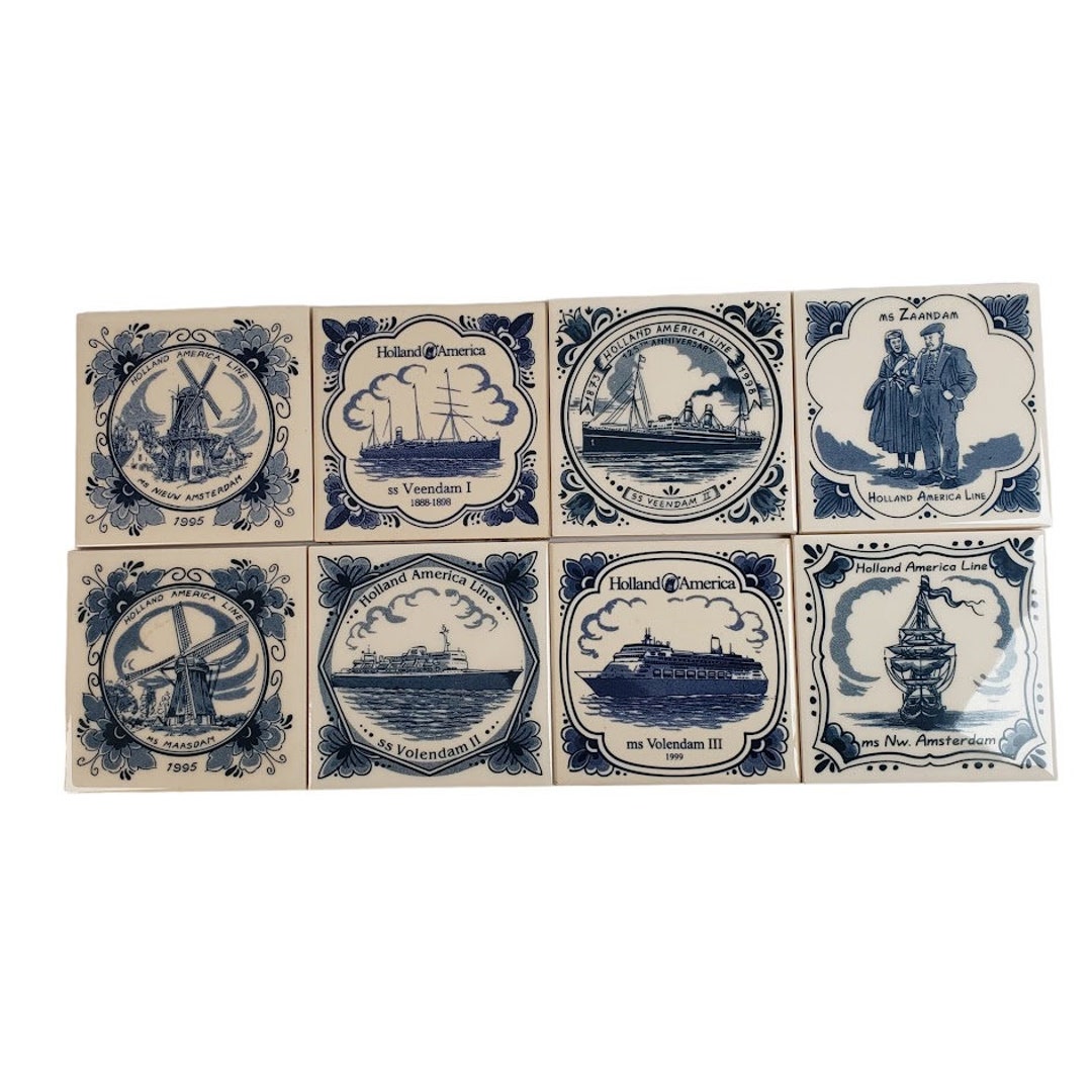Holland America Line Ceramic Tiles Amsterdam HR Johnson Made in England ...