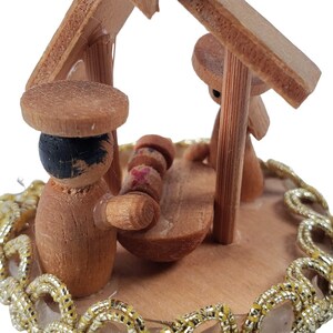 Vintage Miniature Nativity Manger Scene Hand Carved Wood Made in ...