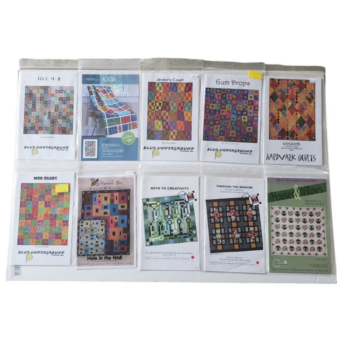Vintage Quilt Patterns 10 Mixed Designs New Old Stock Lot 2 - Etsy