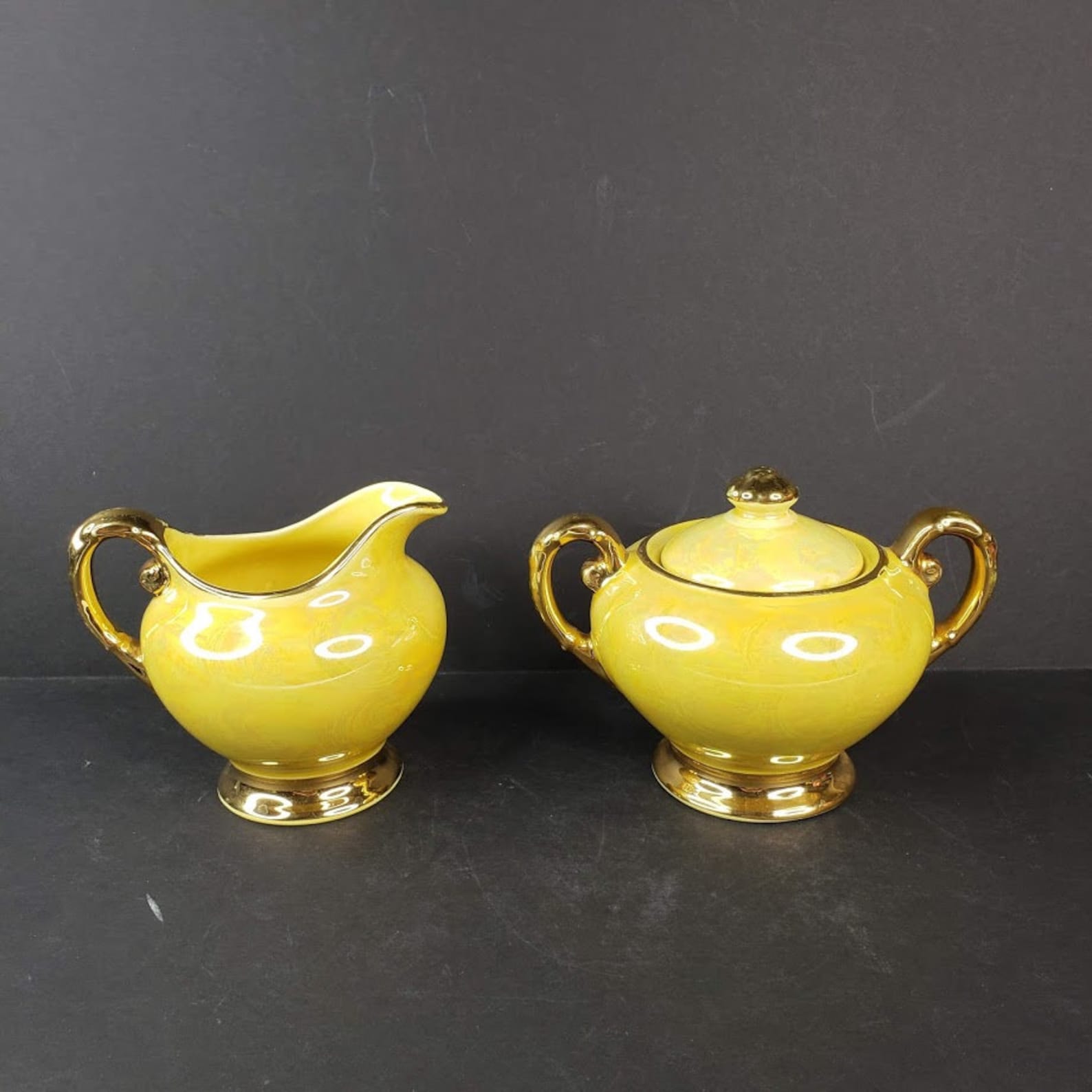 Vintage Acme Craftware USA Porcelain Dinnerware 22 Carat Gold | Etsy