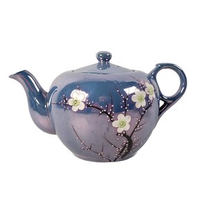 Cherry Blossom Lusterware Teapot Sugar Bowl Lid Creamer Made in Japan ...