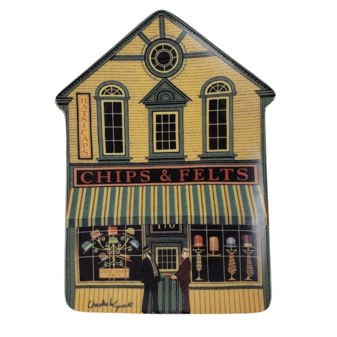Charles Wysocki Hometown Plates Chips and Felts Town Florist ...