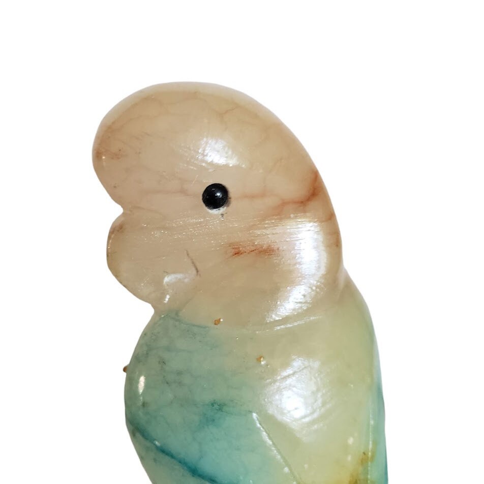 Italian Alabaster Parrot Bird Figurine Hand Carved Volterra - Etsy