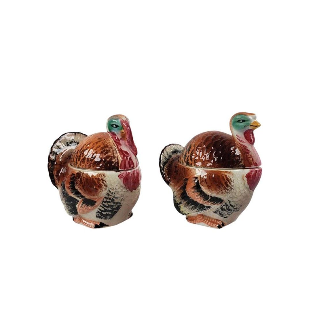 Kasuga Ware Turkey Salt and Pepper Shaker Set Thanksgiving Made in ...