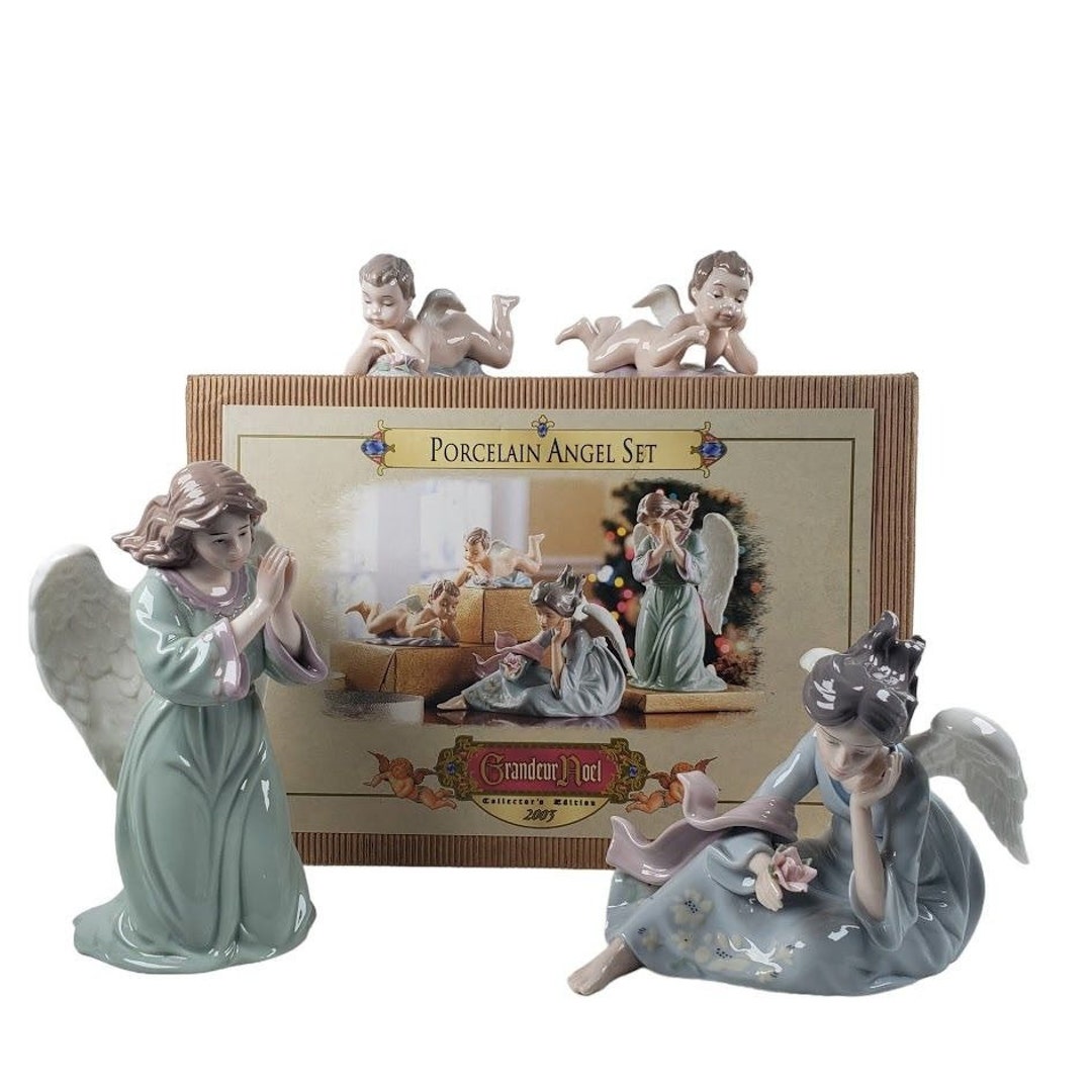 Grandeur Noel Porcelain Angel Figurine Set Collector's Edition 2003 ...