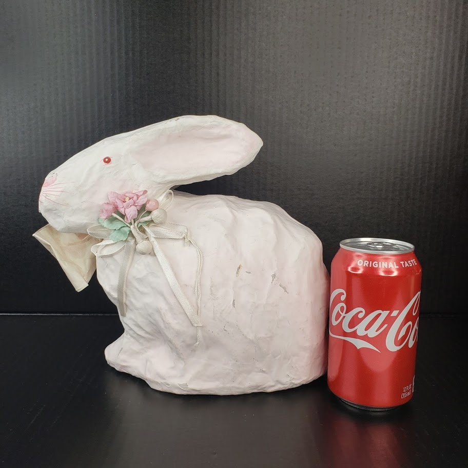 Vintage Paper Mache Easter Bunny Spring Rabbit Decoration Made | Etsy