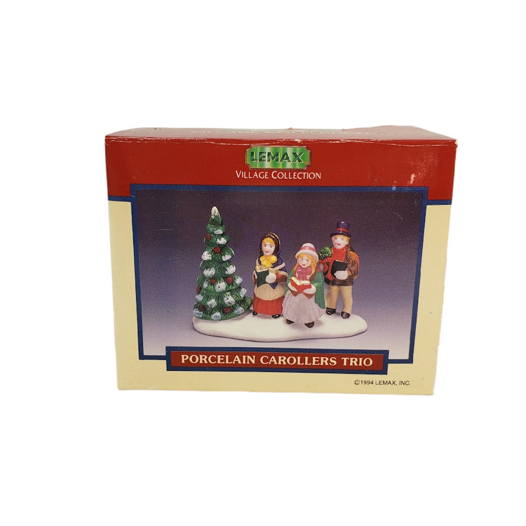 Vintage Lemax Village Collection Accessory Porcelain Carrolers Carolers ...