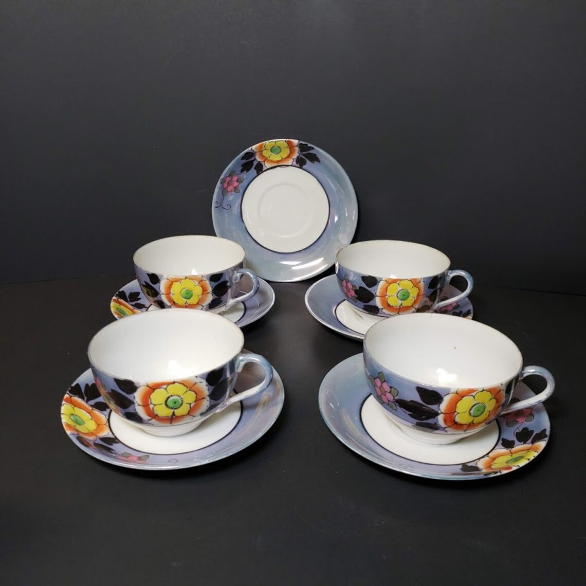 17 Piece Vintage Blue Lusterware Tea Set Made in Japan Teapot - Etsy