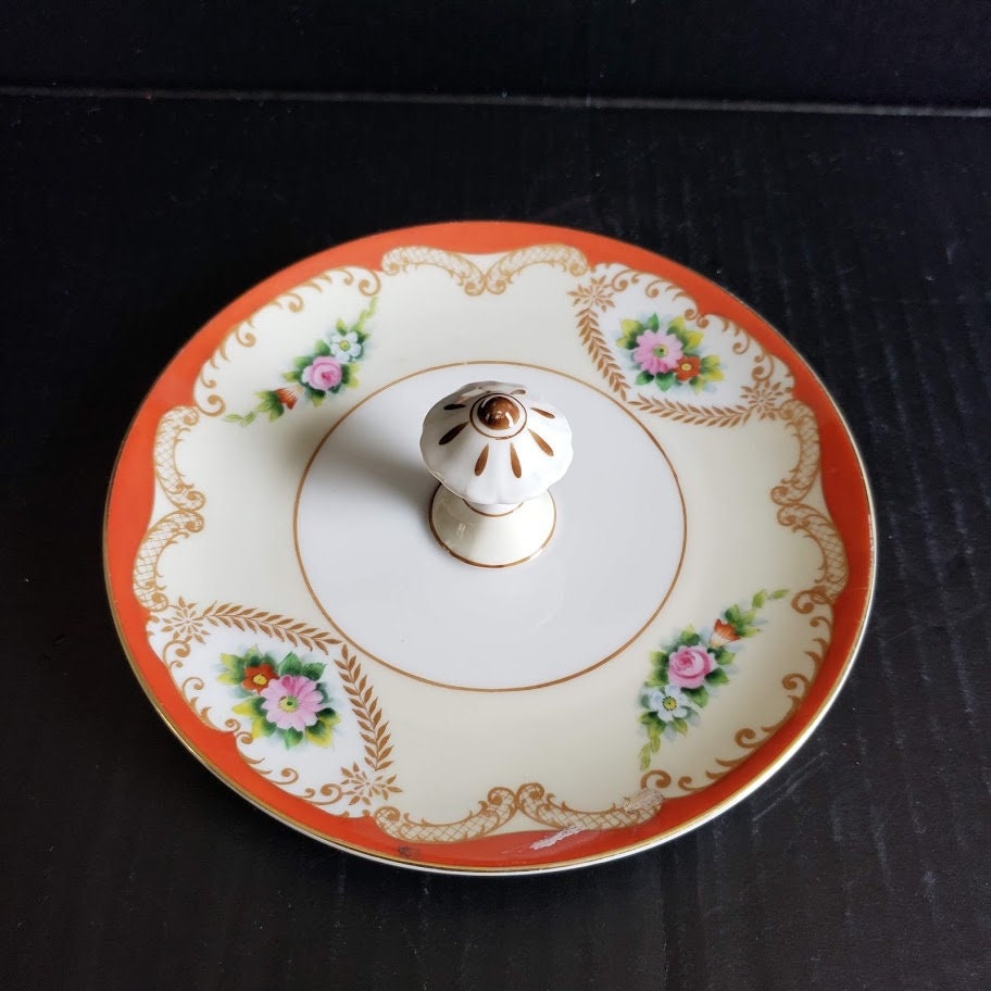 Vintage Noritake Lusterware Candy Nut Dish Single Center Knob | Etsy