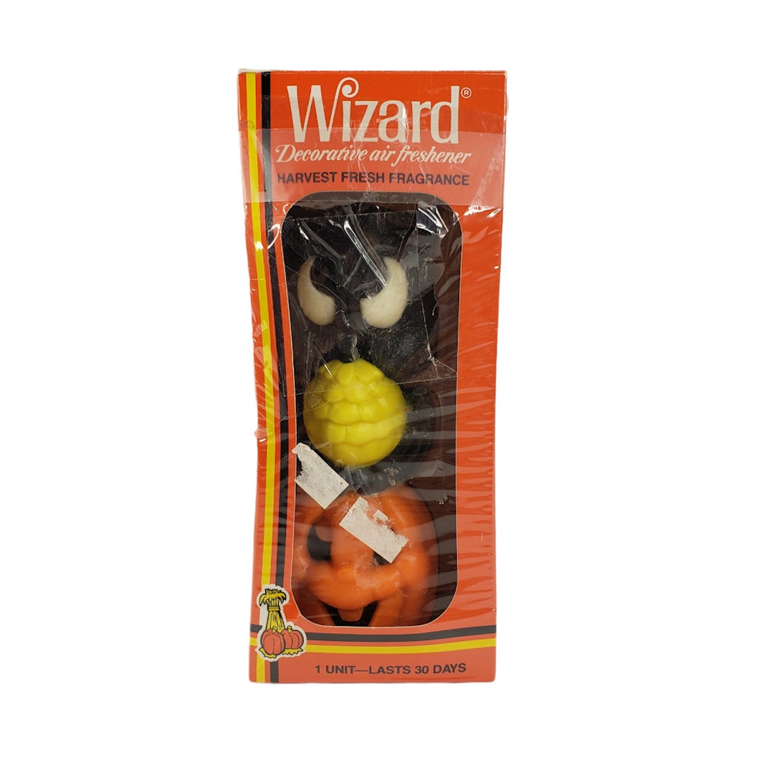 1986 Wizard Decorative Wax Air Freshener Halloween Black Owl Pumpkin ...