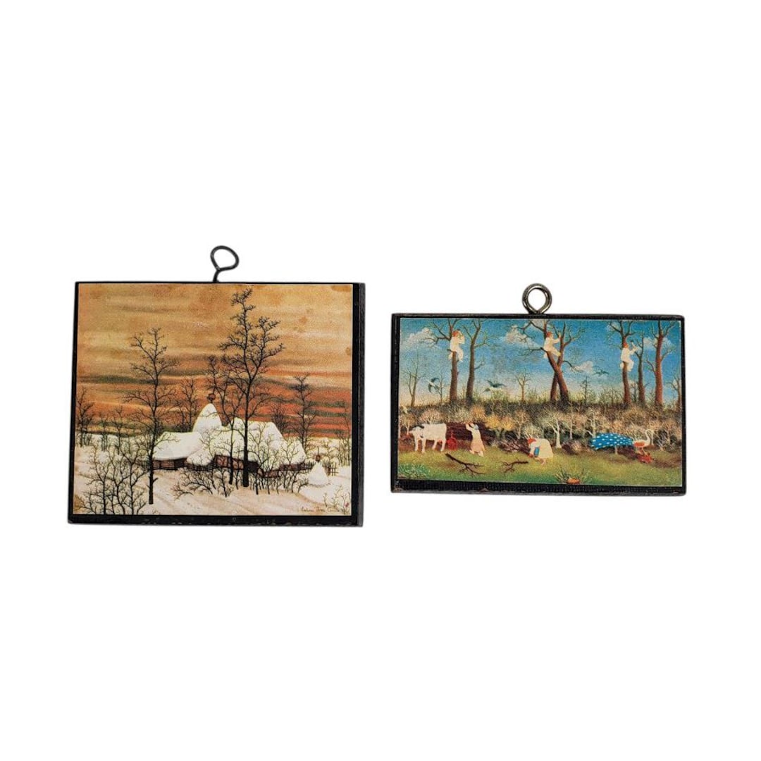 Miniature Lithograph Prints Ivan Lackovic Croata Generalic Plakatkunst ...