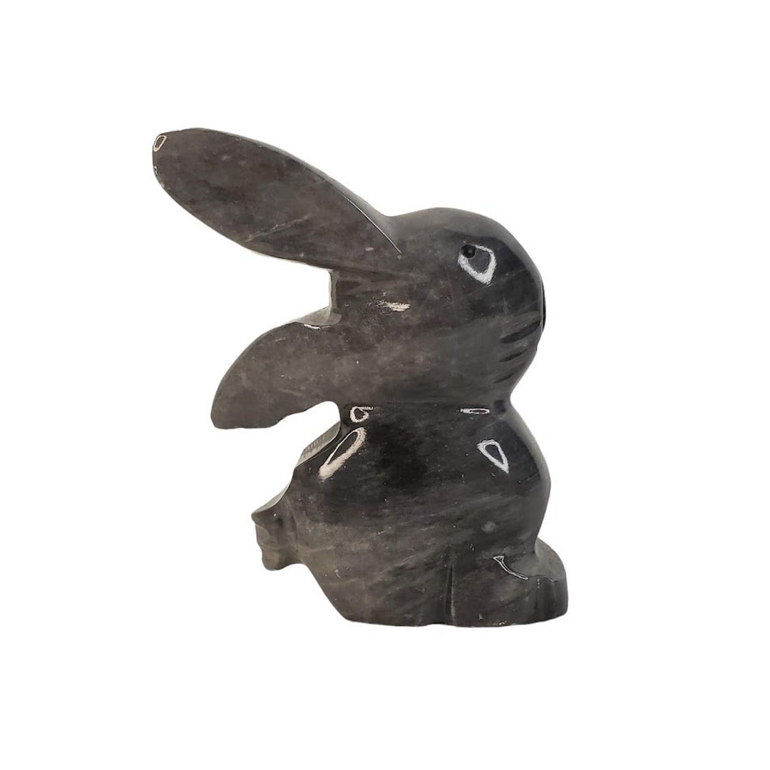 Onyx Rabbit Sculpture Figurine Hand Carved Made in Mexico Easter Bunny ...