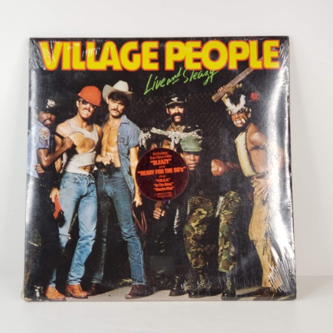 Village People Live and Sleazy LP 2 Album Set 1979 Sealed USA 1st Live ...