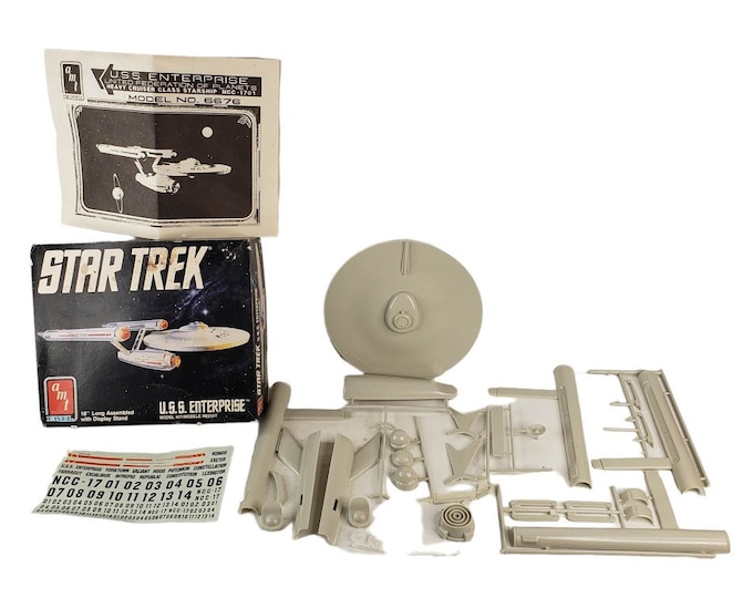 AMT ERTL Star Trek U S S Enterprise Model Kit 6676 Open Complete 18 ...