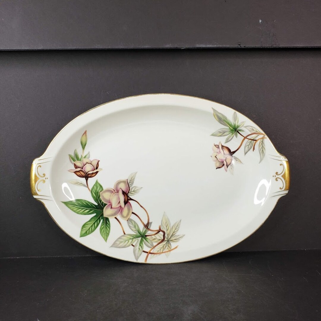 Vintage Meito China Porcelain Serving Platter Woodrose Pattern - Etsy