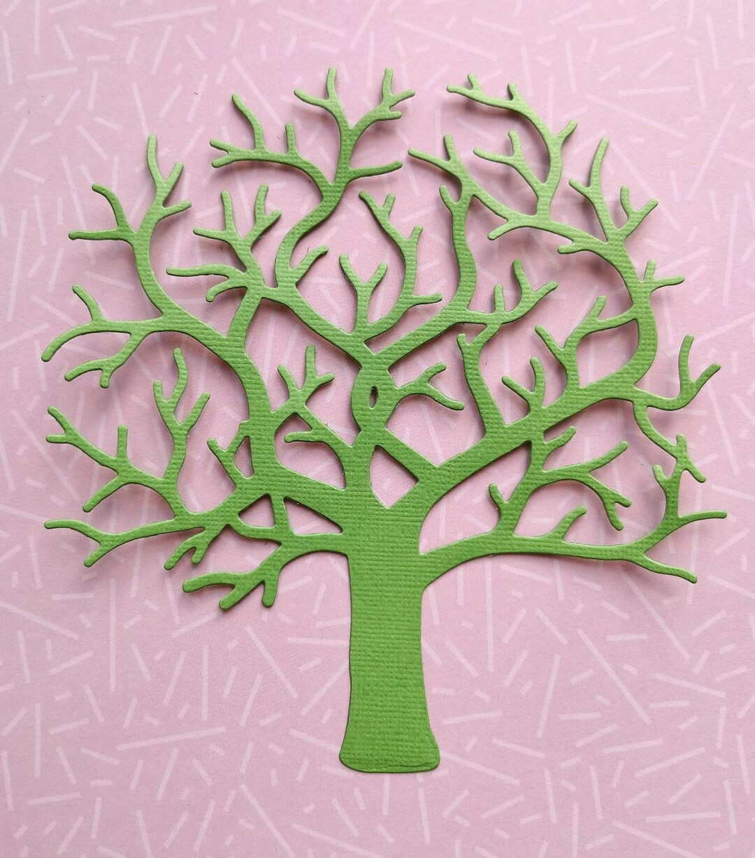 Pack of 2 Green Die Cut Tree, Family Tree, Tree of Life, Card Topper ...