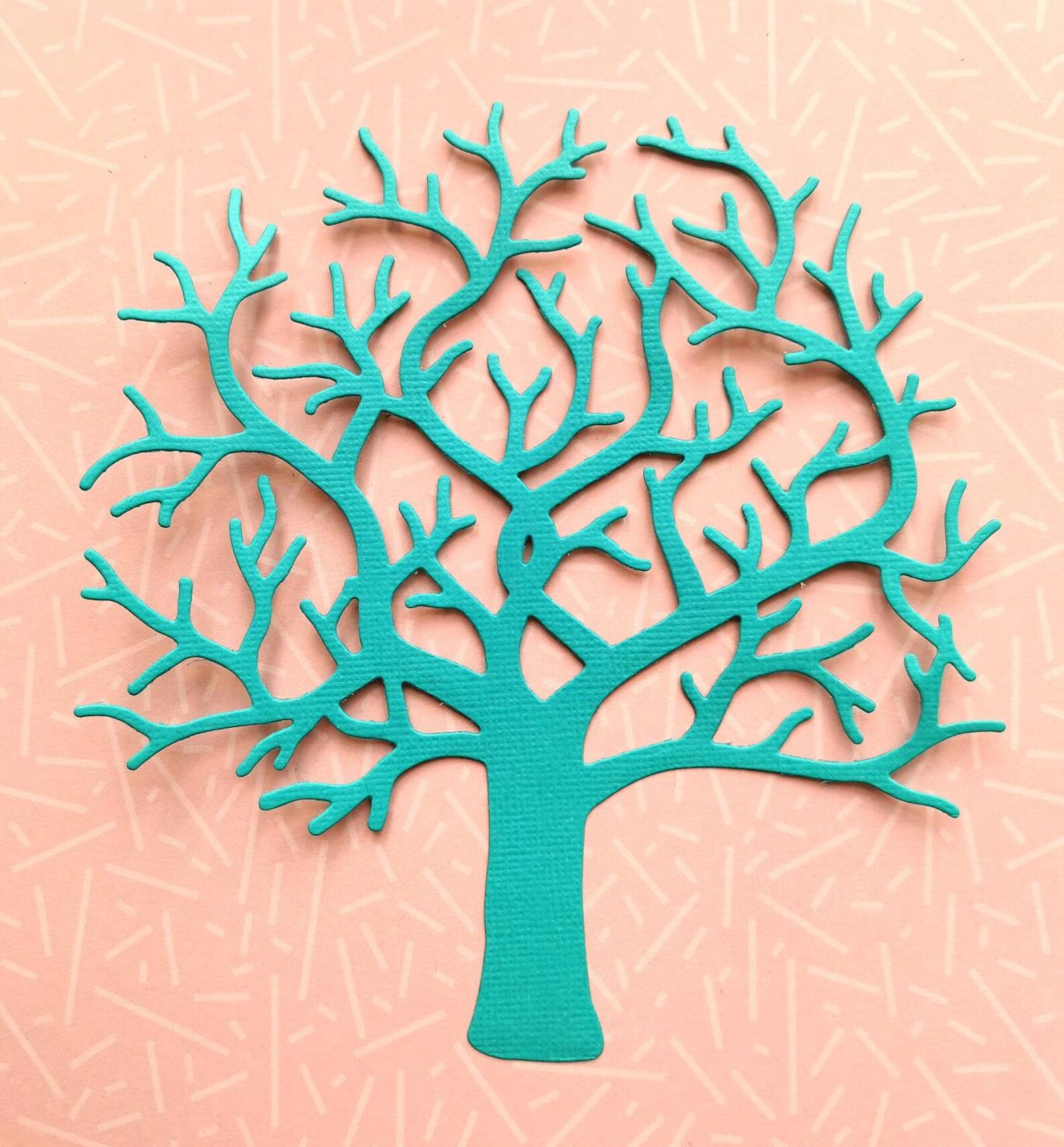 Pack of 2 Aqua Die Cut Tree Family Tree Tree of Life Card - Etsy