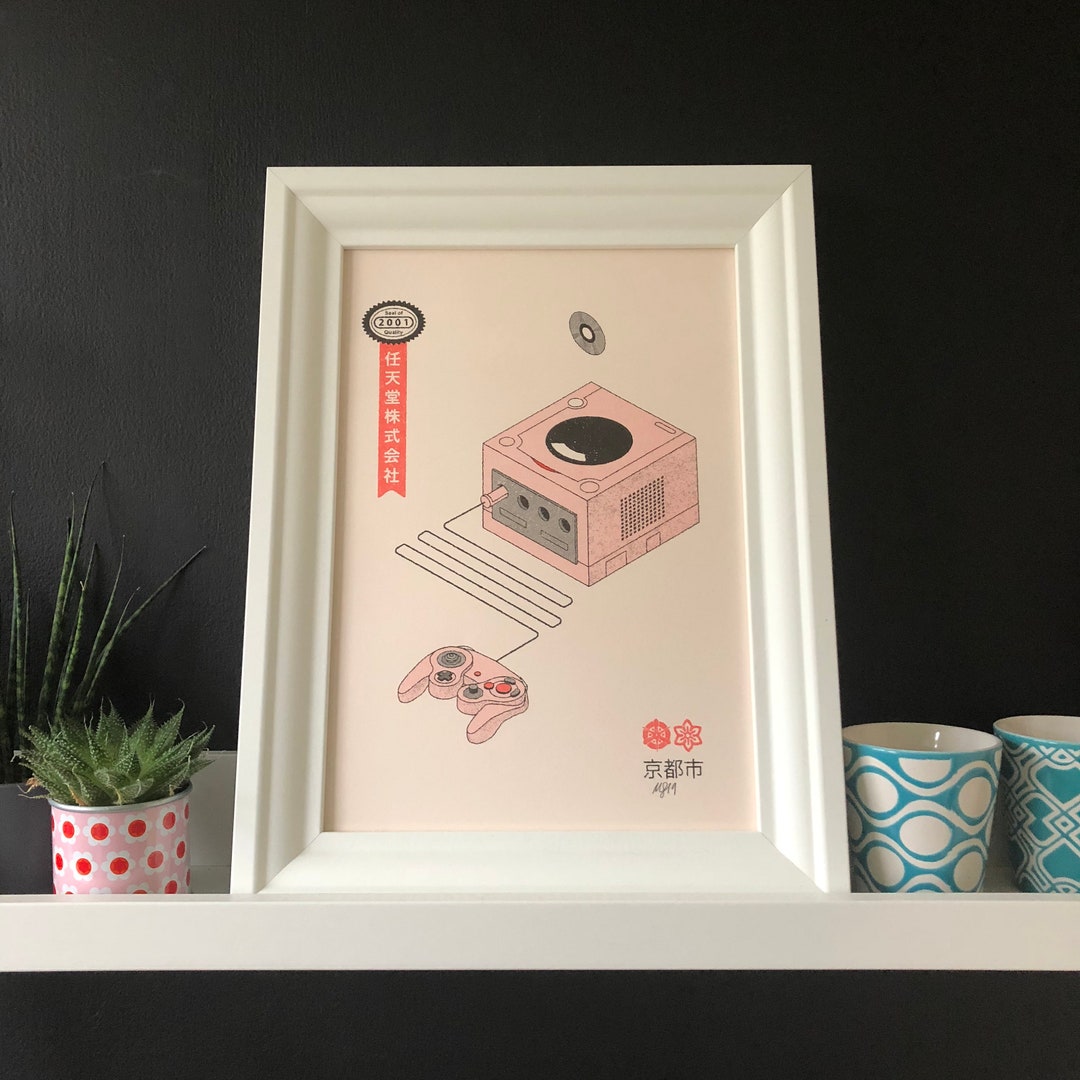 Nintendo Gamecube Risograph Print - Etsy