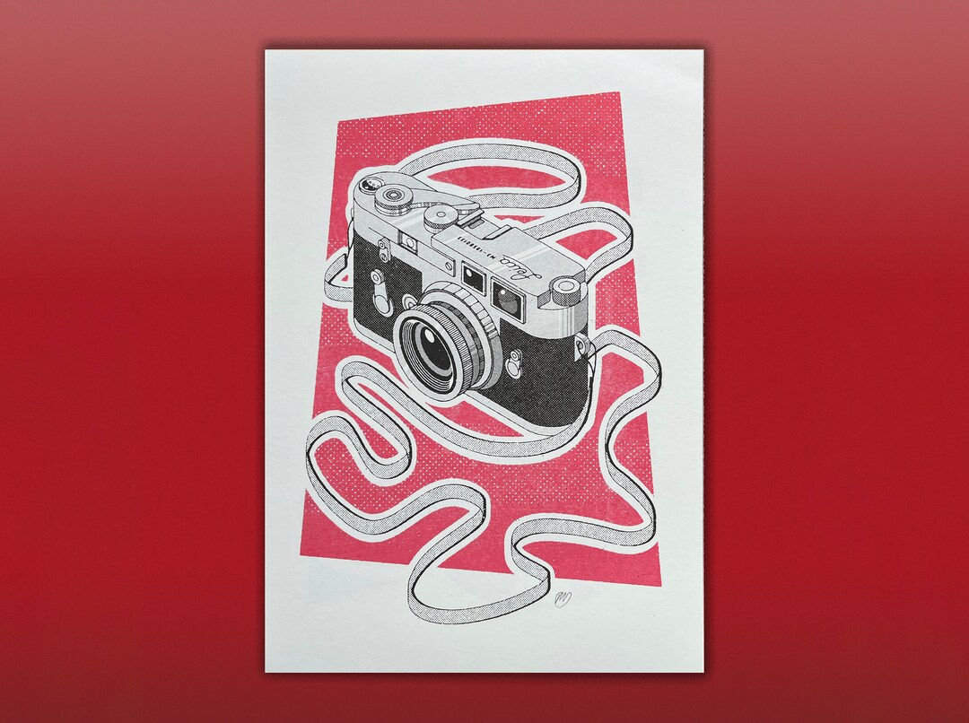 Leica M3 Camera Risograph Print - Etsy