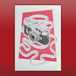 Leica M3 Camera Risograph Print - Etsy