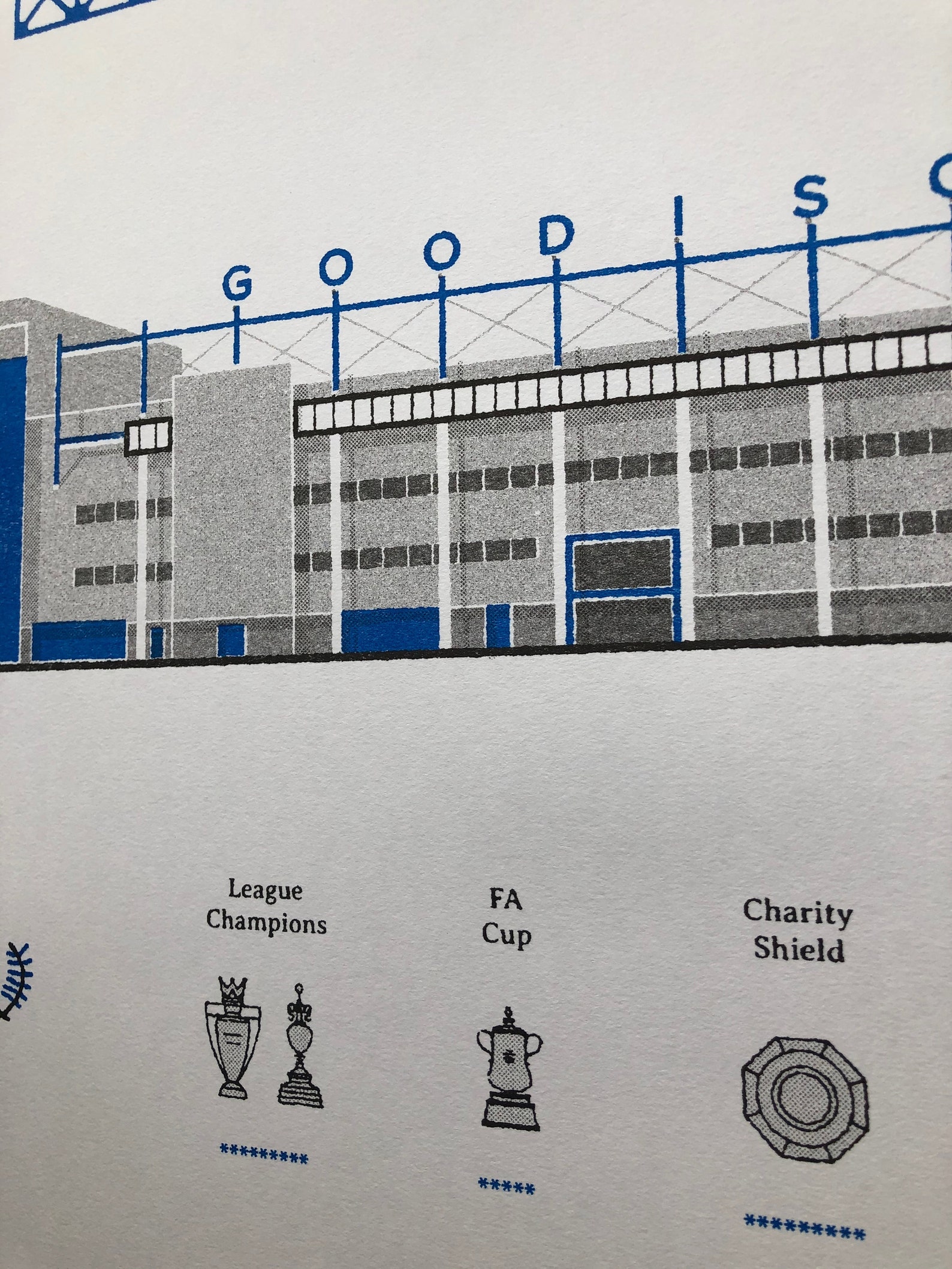 Everton Football Club Goodison Park Risograph Print - Etsy