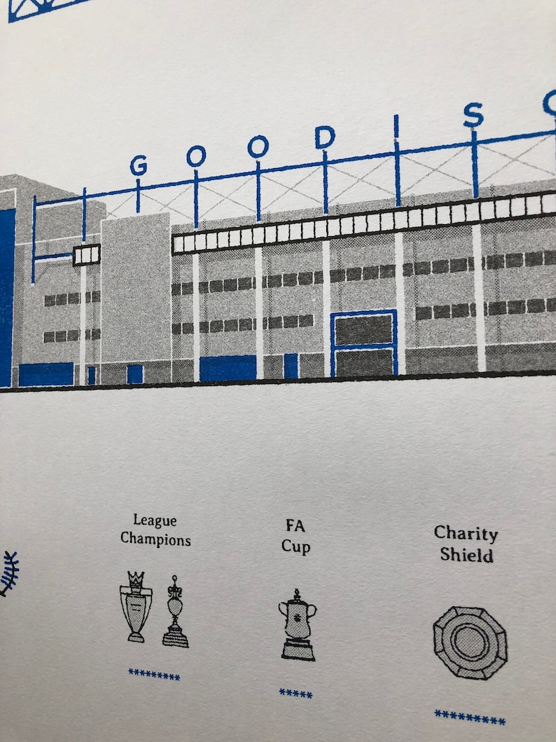Everton Football Club Goodison Park Risograph Print - Etsy