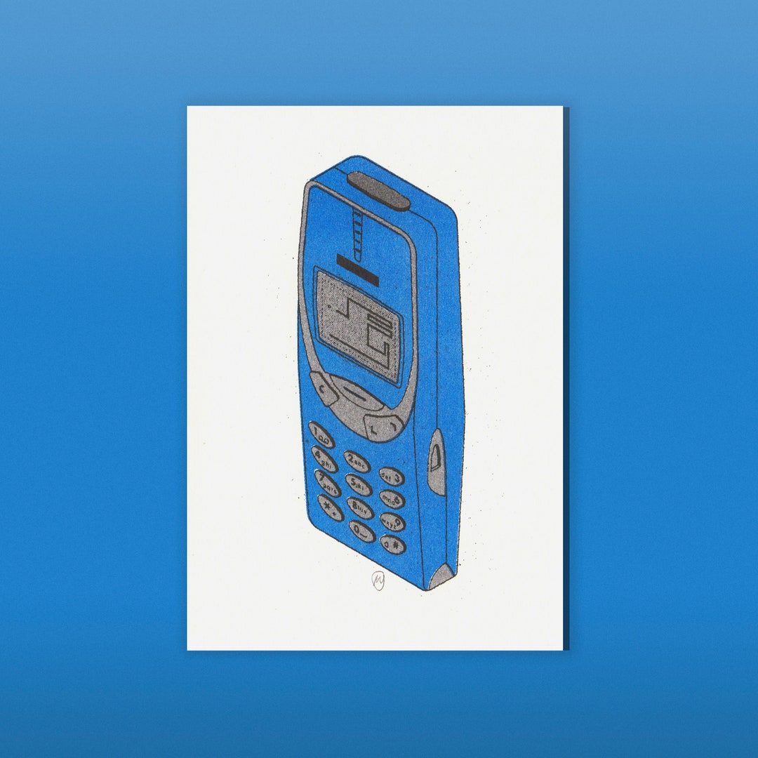 Nokia 3320 Risograph Print - Etsy