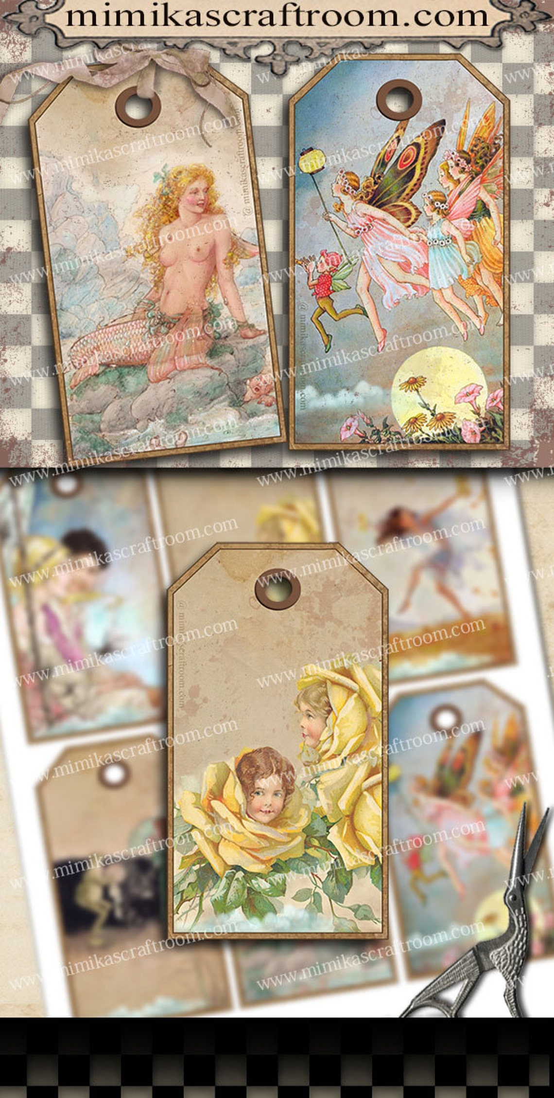 Instant FAIRY Digital Tags, Fairies Gift Tags, Printable Digital ...