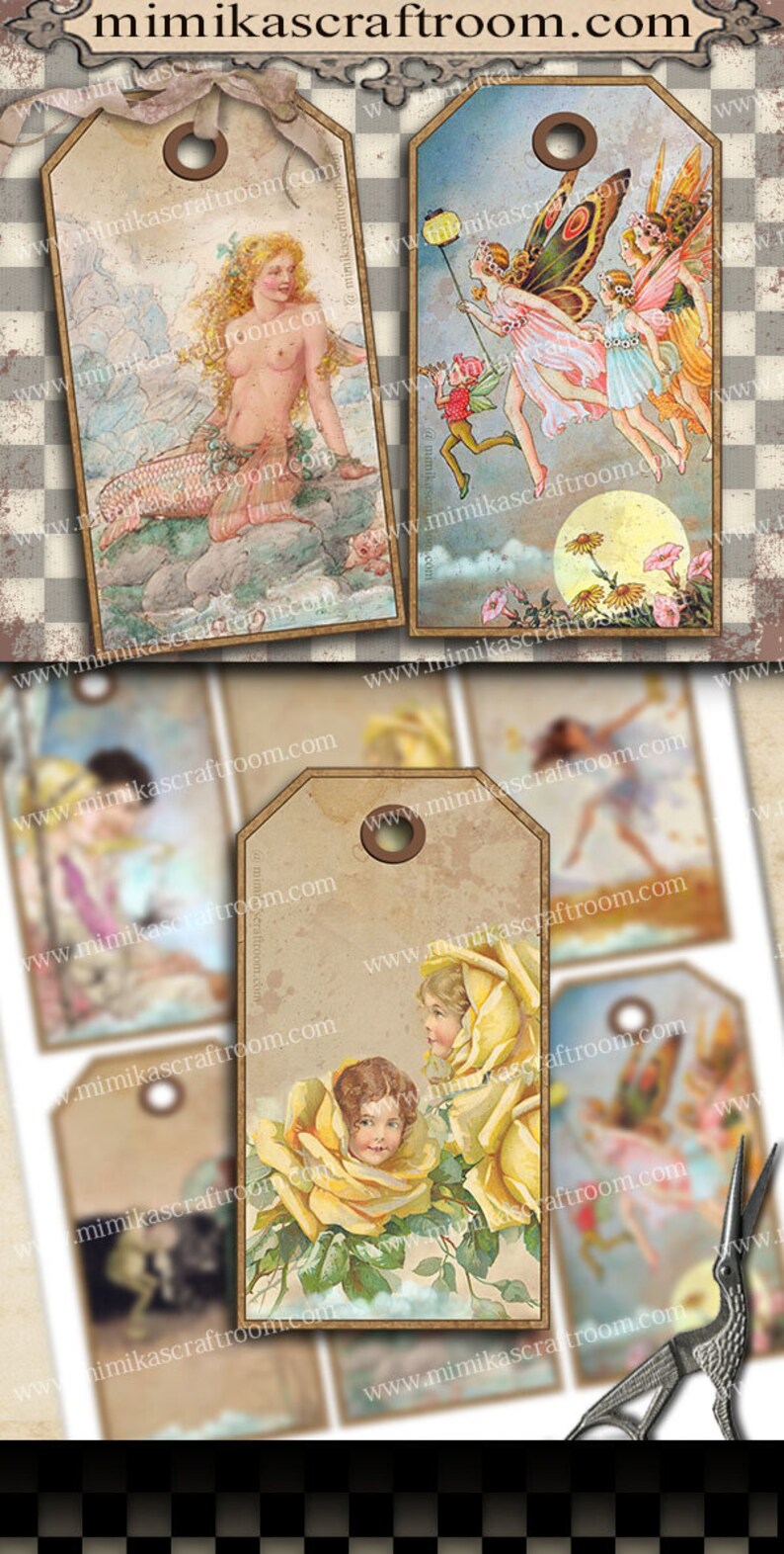 Instant FAIRY Digital Tags, Fairies Gift Tags, Printable Digital ...