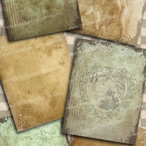 Vintage Paper Pack 8.5 X 11 Inch Digital Paper Pack Antique Background ...