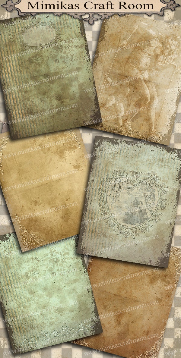 Vintage Paper Pack 8.5 X 11 Inch Digital Paper Pack Antique Background ...