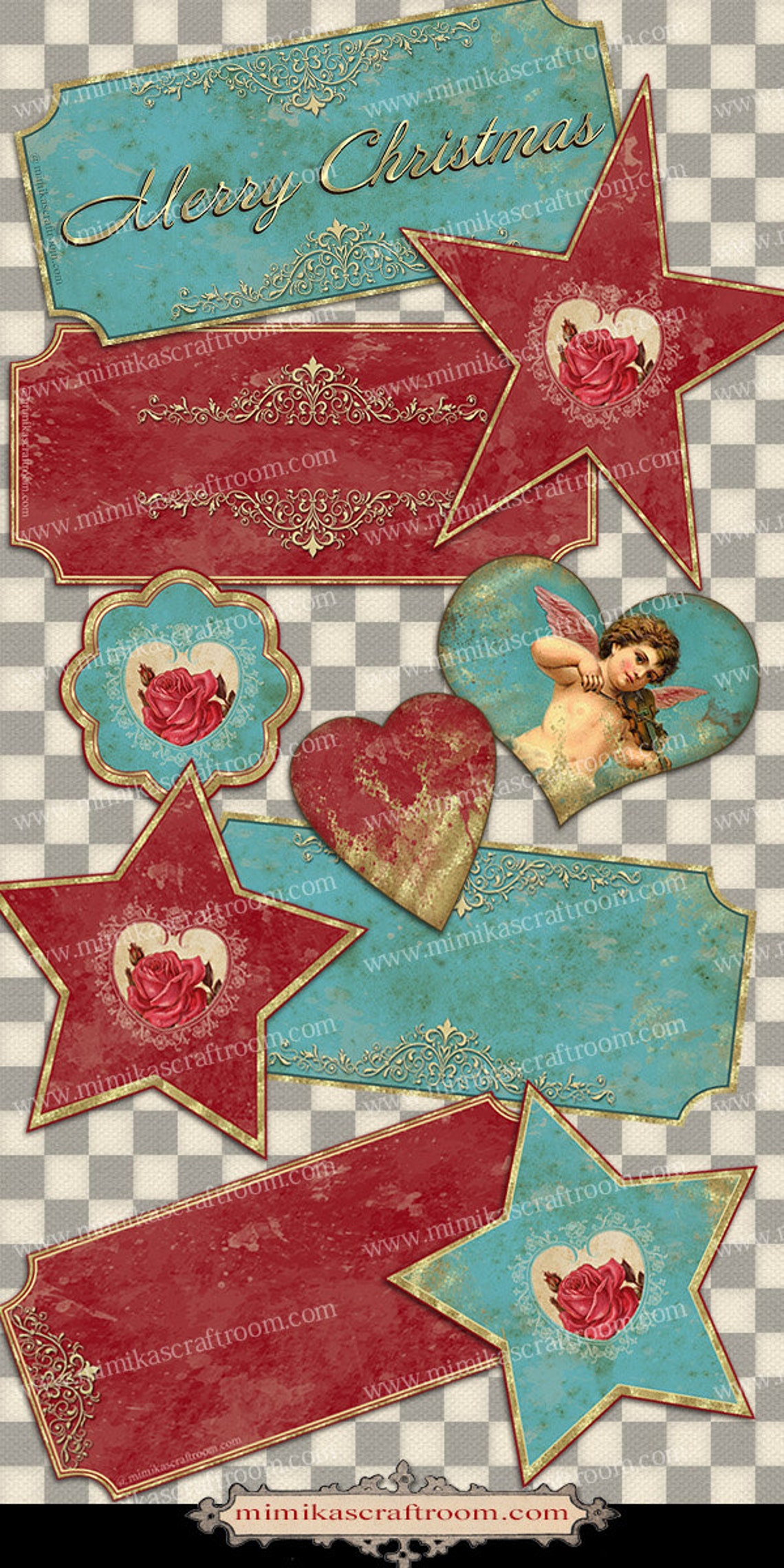 Printable Christmas Labels Editable Label Blank Sticker - Etsy