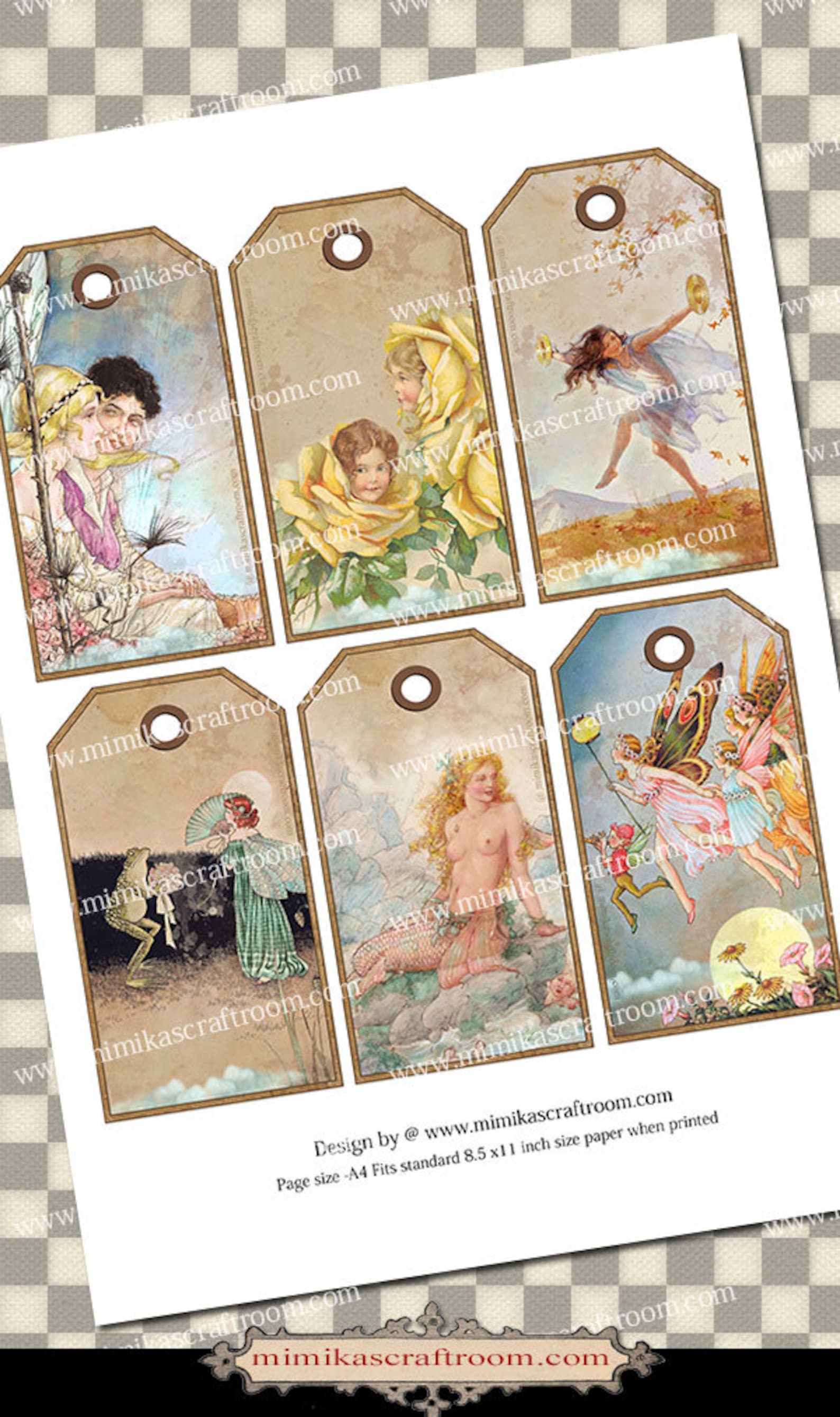 Instant FAIRY Digital Tags, Fairies Gift Tags, Printable Digital ...