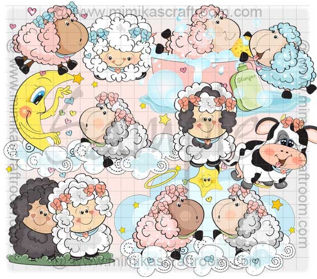 Digital Clipart, Digital Download Graphics on Printable Collage Sheet ...