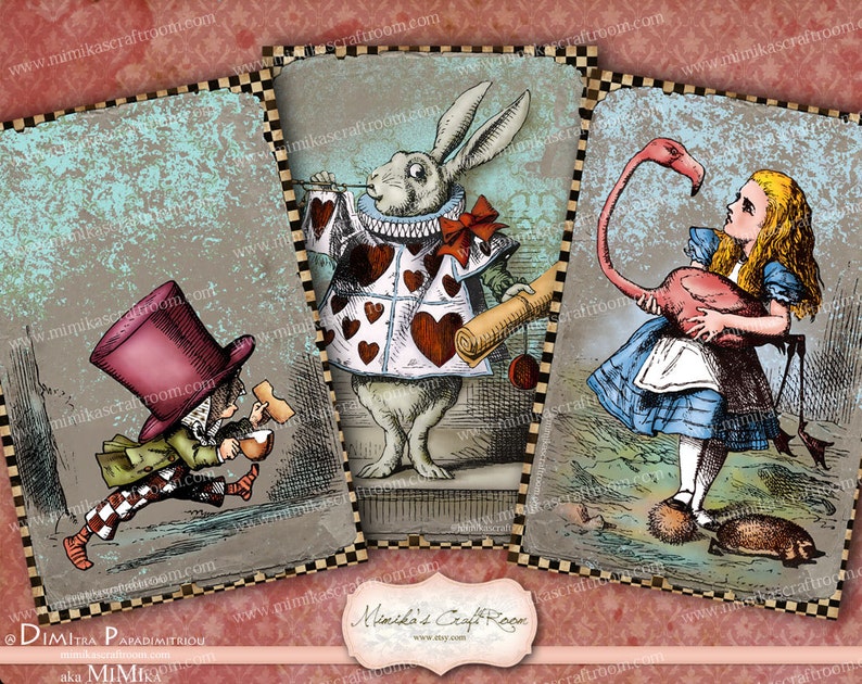 ALICE Digital Scrapbooking Alice in Wonderland 4x6 Inches Scrapbook ...