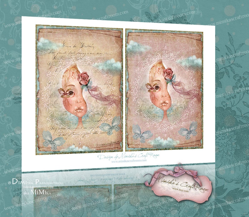 Digital Collage Sheet Printable Download Vintage Paper Craft - Etsy
