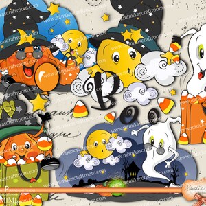 HALLOWEEN Clip Art- Digital Collage Sheet, Clipart for Digital ...