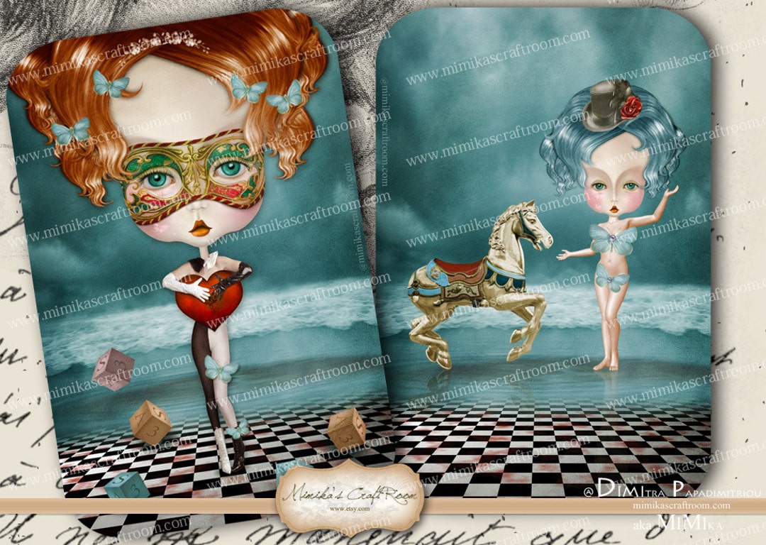 Digital Printable Digital Collage Sheet Paper Original Artwork Download ...