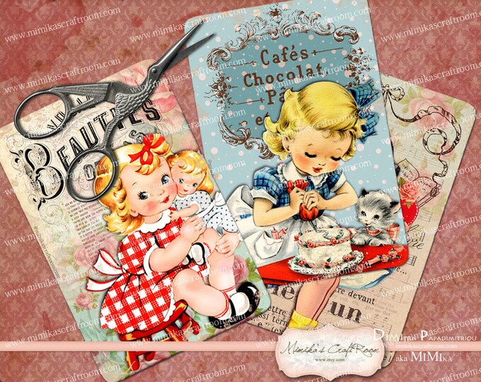 Printable Recipe Cards Instant Download Digital Collage Sheet - KITCHEN ...
