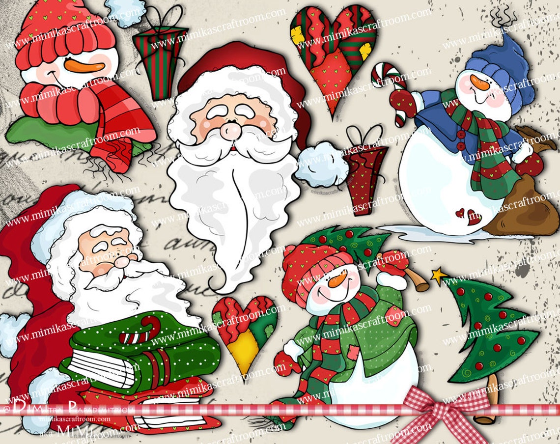 Christmas Clip Art, Digital Clipart, Christmas Decoration, Cute ...