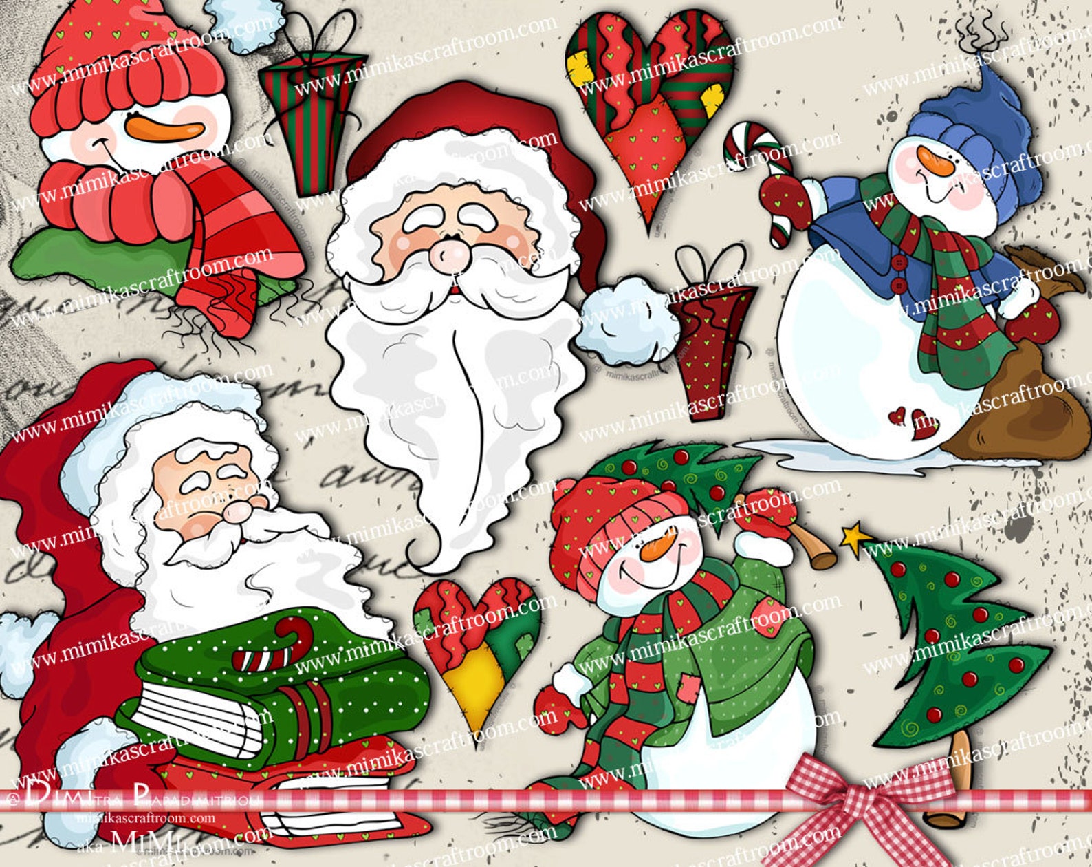 Christmas Clip Art, Digital Clipart, Christmas Decoration, Cute ...