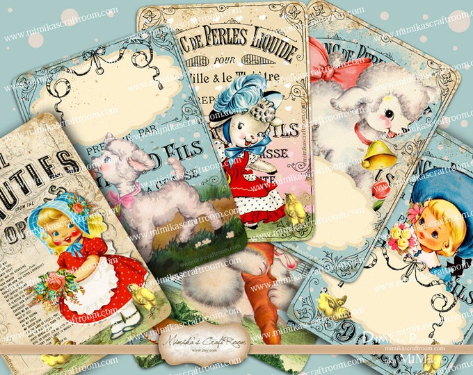 Printable Recipe Cards Instant Download Digital Collage Sheet - KITCHEN ...