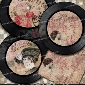 VINYL RECORD Printable Vintage Instant Download Music Digital Paper ...