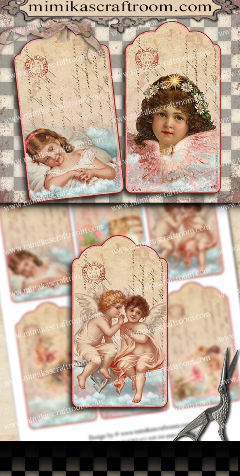 Instant ANGELS Digital Tags, Fairies Gift Tags, Printable Digital ...