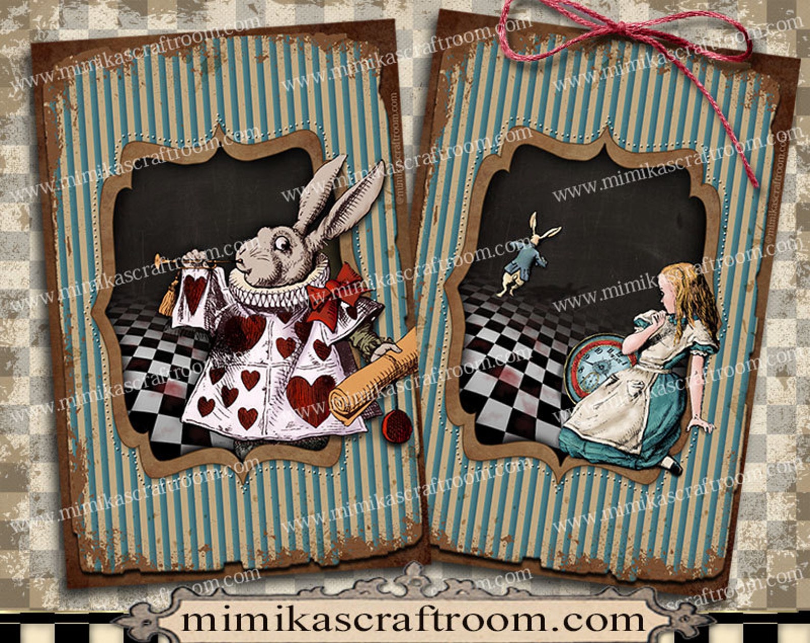 Alice in Wonderland Digital Collage Sheet Alice Digital - Etsy