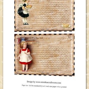 Printable Recipe Cards Instant Download Digital Collage Sheet KITCHEN ...