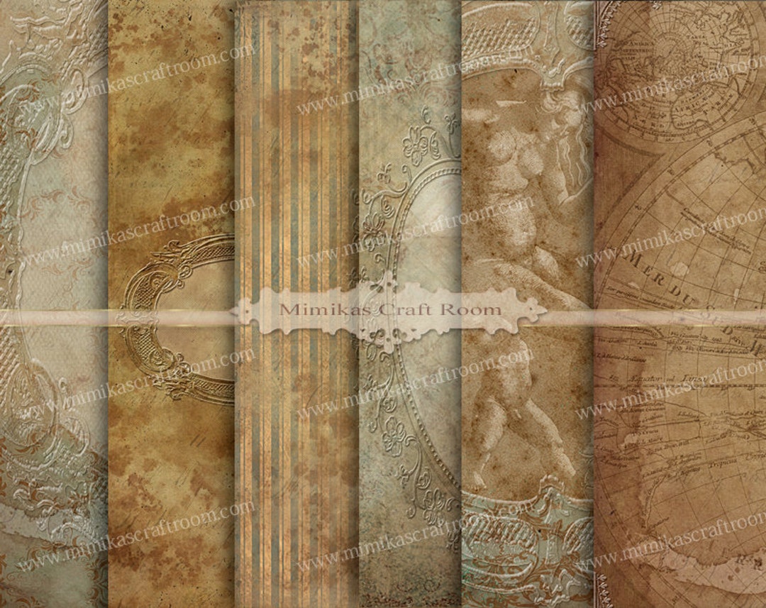 Vintage Paper Pack 8.5 X 11 Inch Digital Paper Pack Antique Background ...
