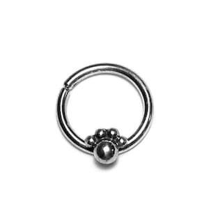 Paw Print Septum Ring ~ Animal Lover Nose Ring ~ Cat or Dog Paw Body ...