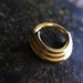 Yellow Gold Triple Stacked Septum Ring ~ 3 in 1 Nose Hoop ~ Piercing ...